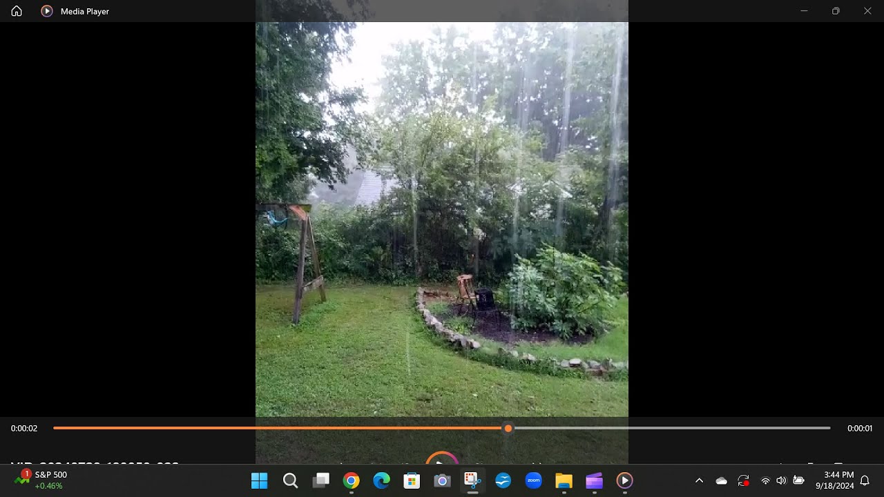 Real Backyard Thunder and Rain! - YouTube