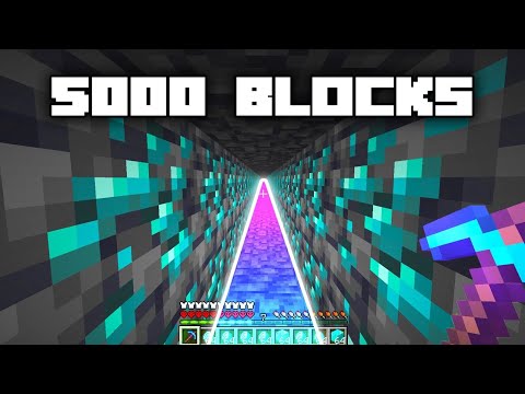I Mine 5000 blocks in straight Line in minecraft survival series | part ...