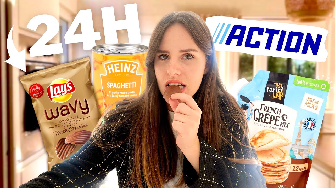 JE MANGE DES PRODUITS ACTION PENDANT 24H - YouTube