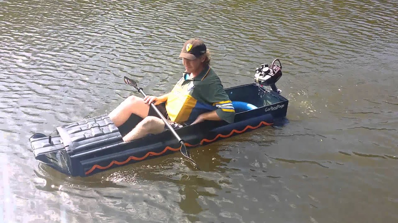 Home Made Motorised Kayak, Made From Wheelie Bin, Part 3 - YouTube