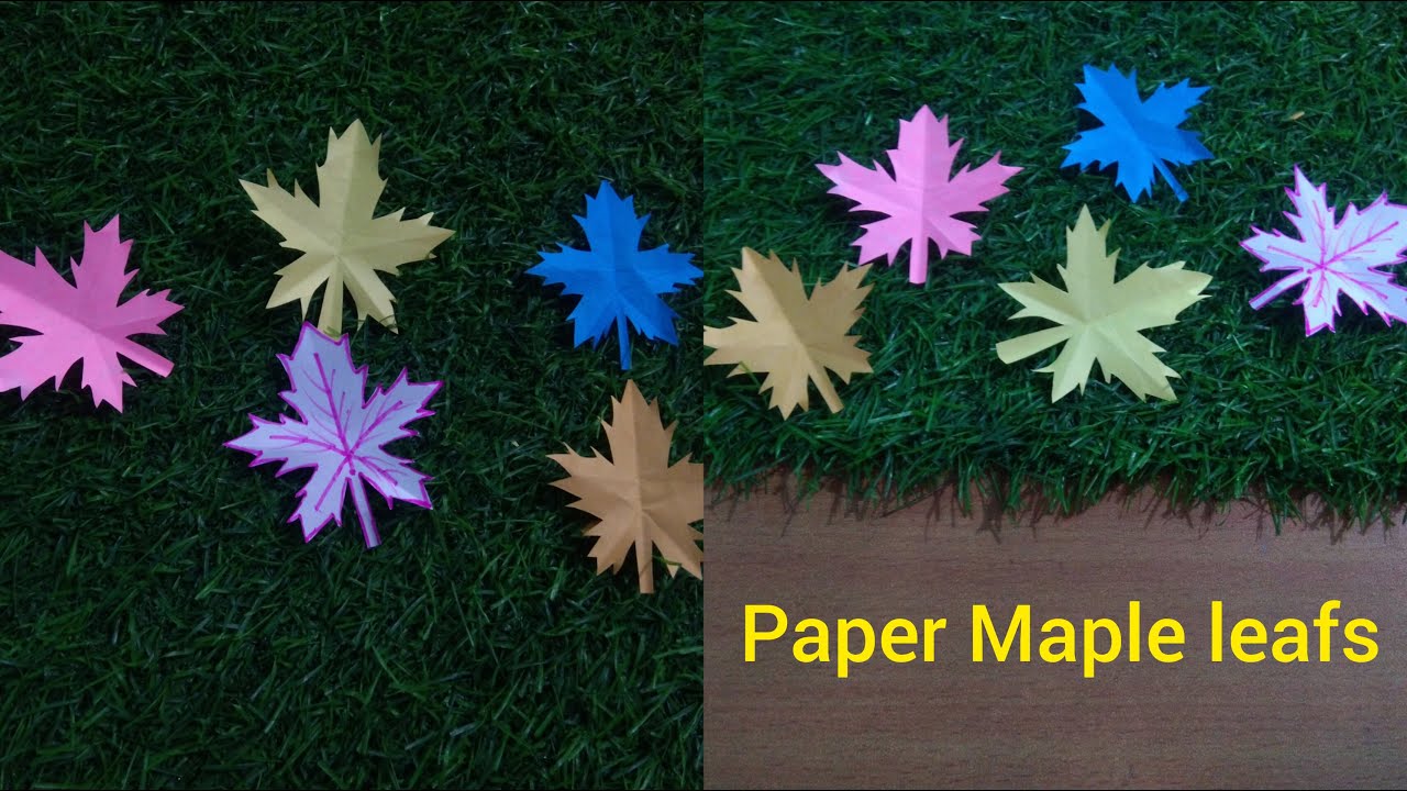 Amazing paper maple leafs 🍁 how to make paper maple leafs - YouTube