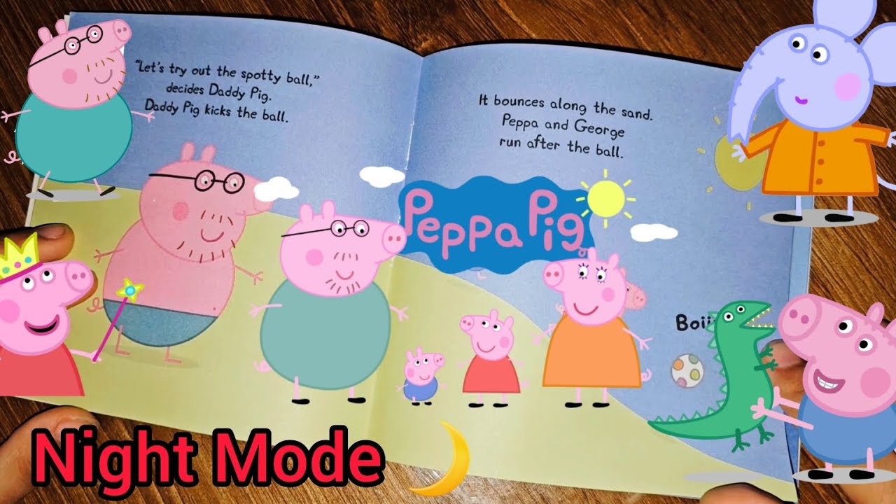 Peppa's day at the beach book reading - the amazing peppa pig books ...