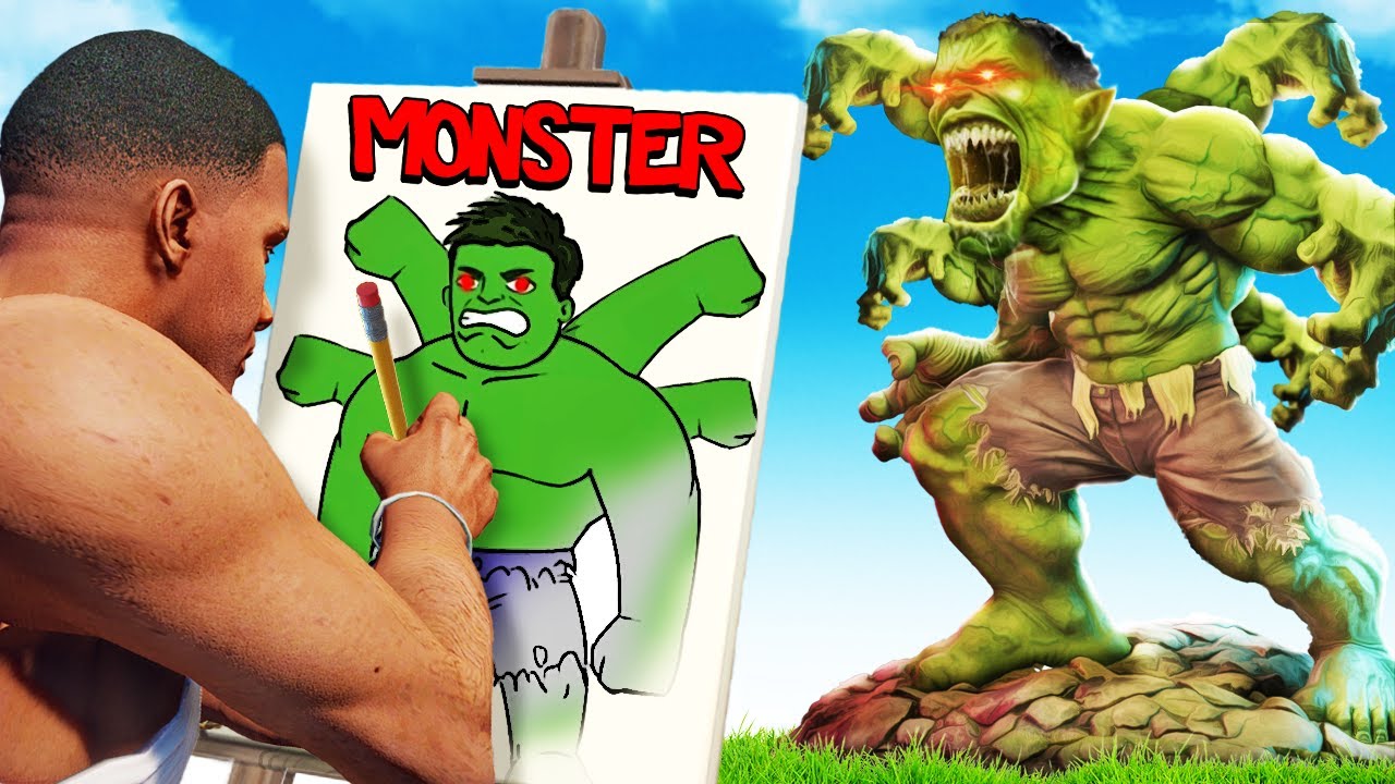 Do NOT Draw CURSED HULK In GTA 5 (Monster) - YouTube