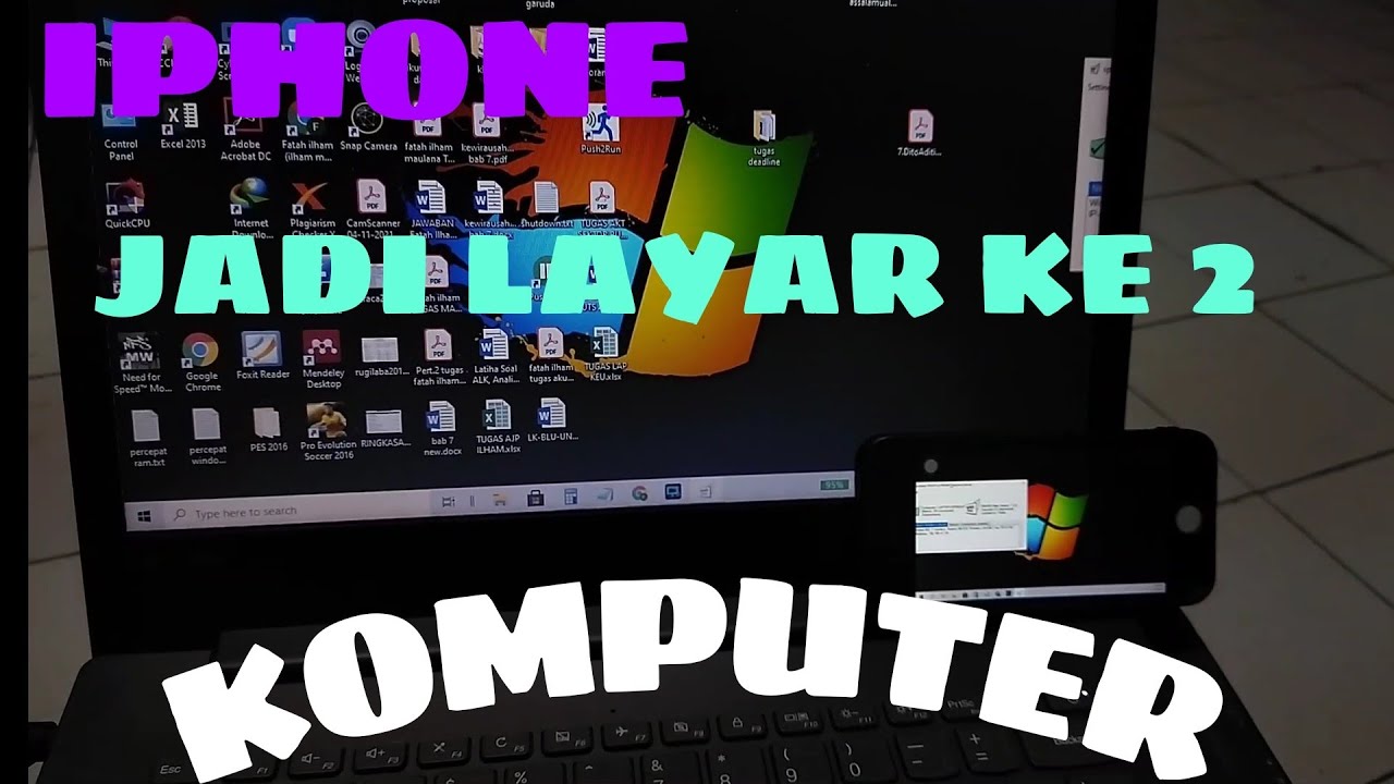 Iphone Tips and Tricks cara membuat hp menjadi layar kedua laptop - YouTube