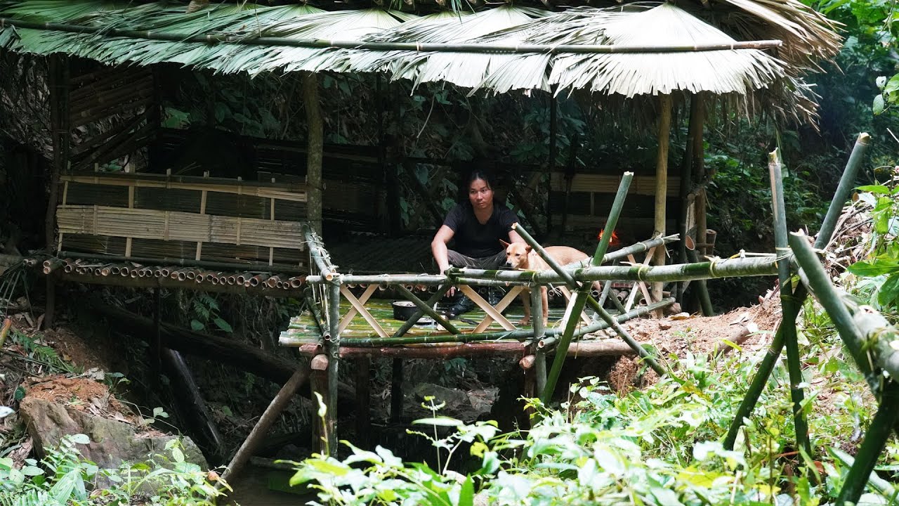 Water Supply for Forest Shelters, Bamboo Flooring: Survival Alone | EP ...