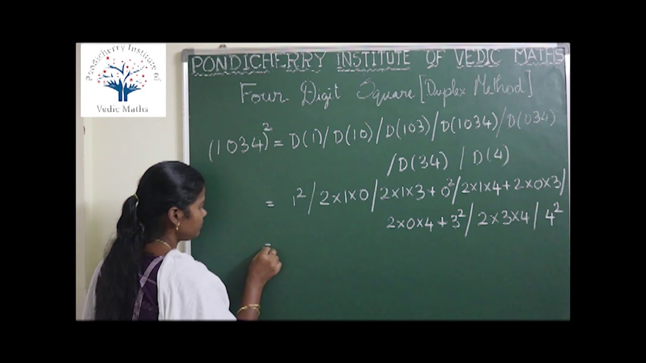 Four digit square Duplex method - Vedic Maths - YouTube