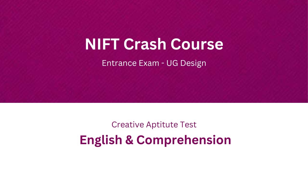 NIFT Crash Course | GAT | English & Comprehension - 02 Sentences - YouTube