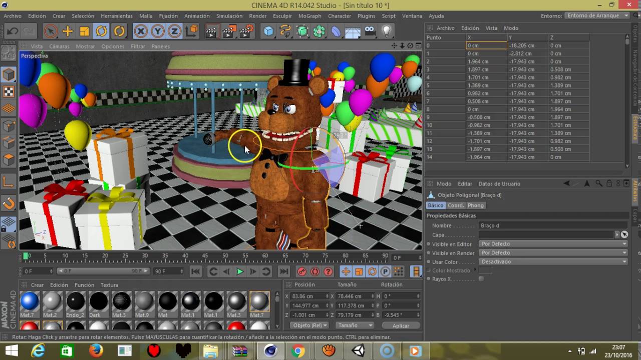 Cinema 4d fnaf 2 puprle guy retorno spedd art - YouTube