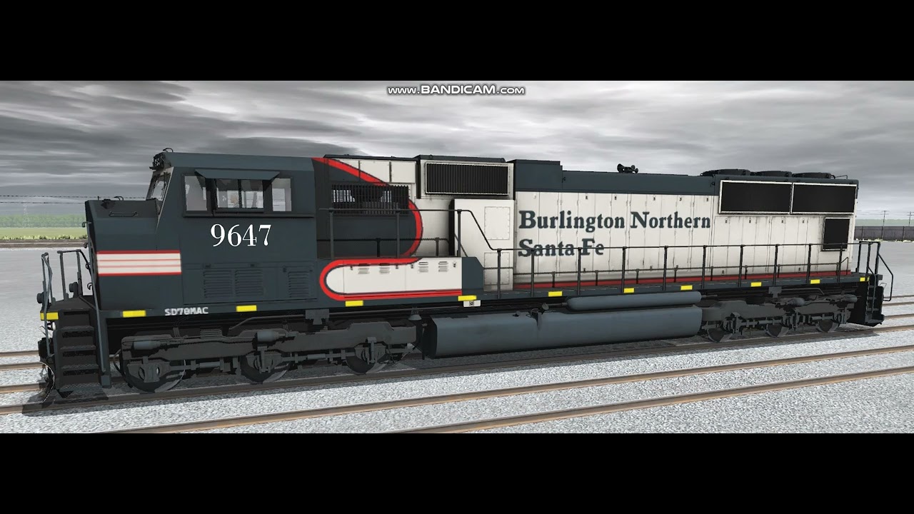 BNSF EMD SD70MAC #9647 K3LA - YouTube