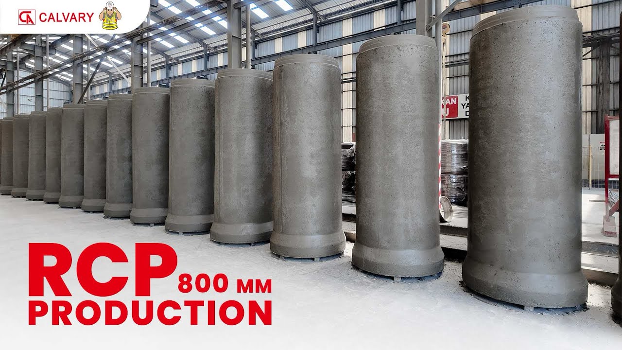 PRODUKSI PIPA BETON BERTULANG RCP DIAMETER 800 MM - YouTube