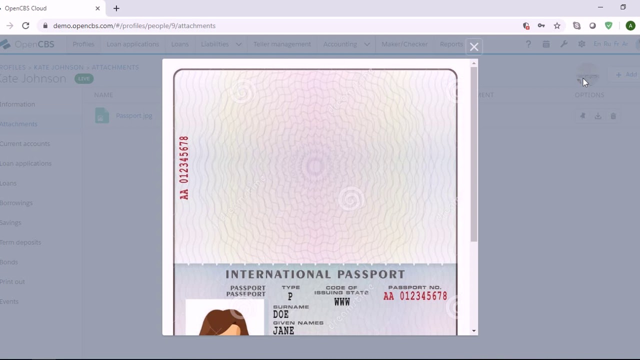 Create customer profiles in the OpenCBS software - YouTube