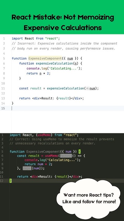 React Mistake: Not Memoizing Expensive Calculations - YouTube