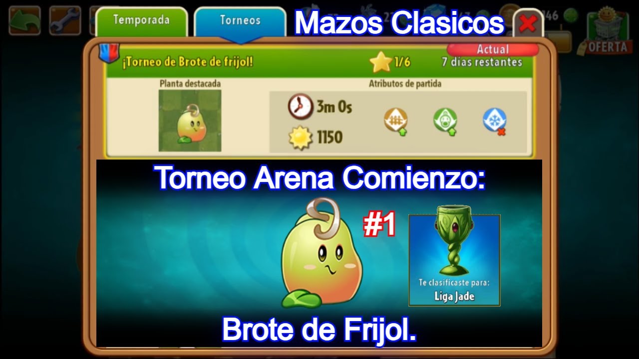 PVZ 2 [Arena Comienzo: Brote de Frijol] - YouTube