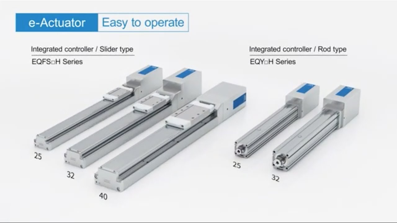 SMC e-Actuator Easy to Operate Integrated Controller/ Rod Type EQY H ...