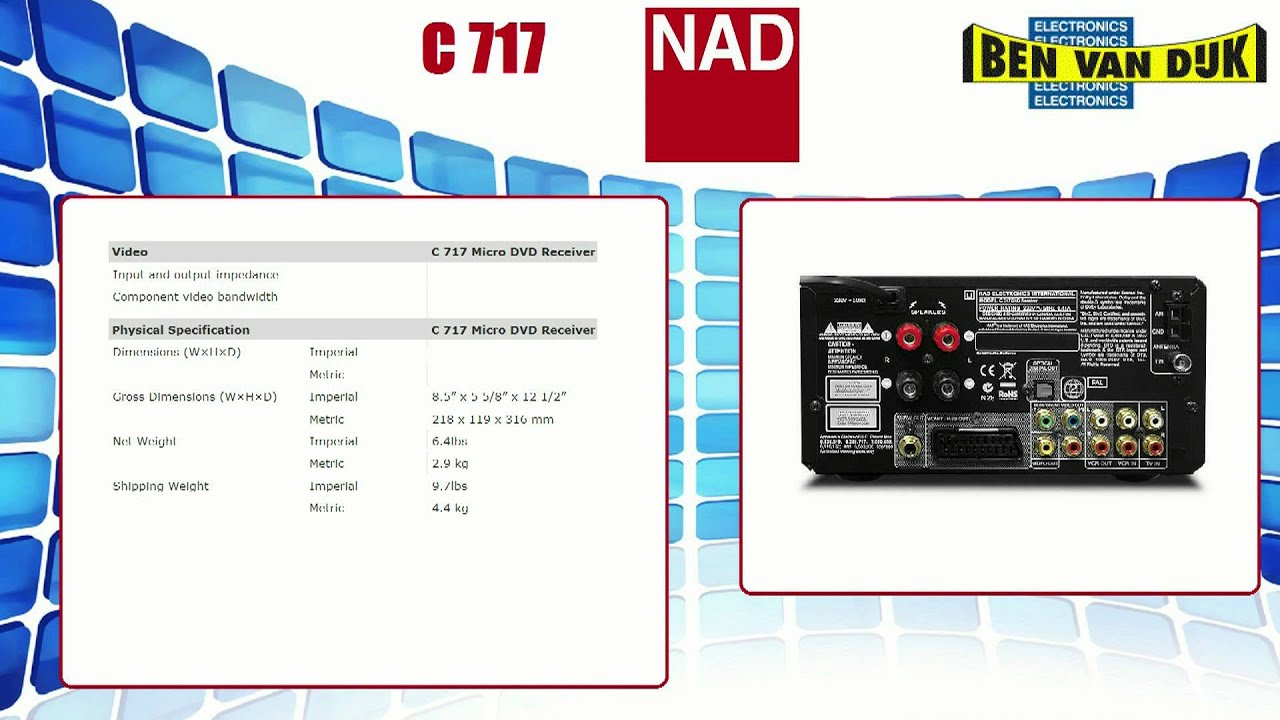 NAD C 717 DVD Music System - YouTube