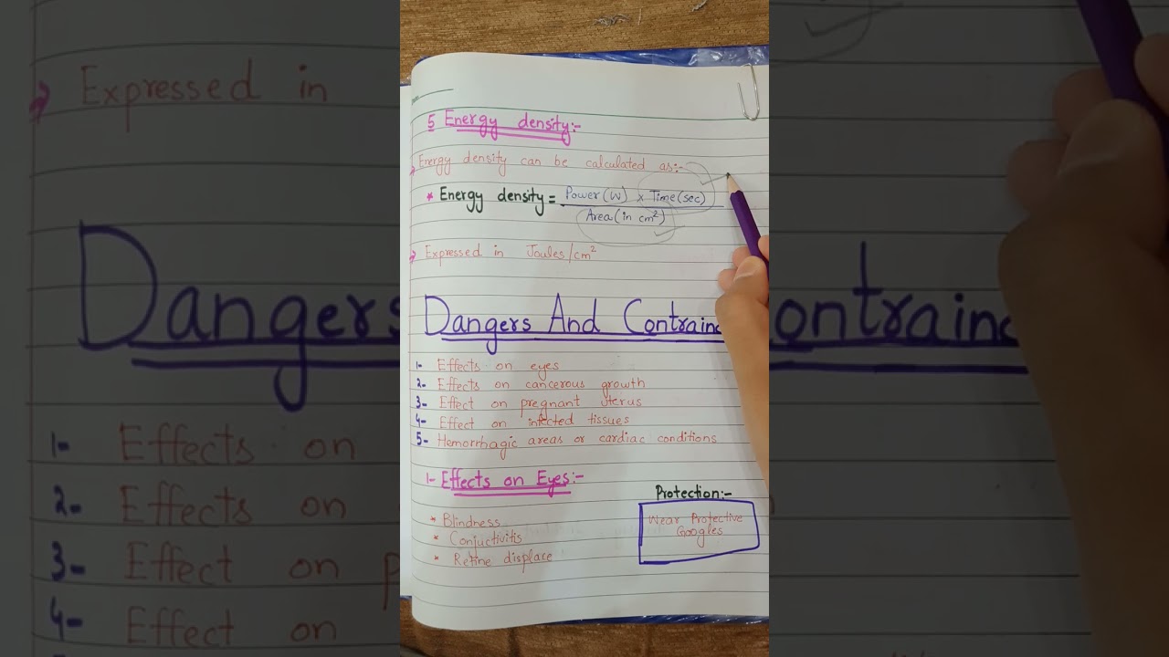 Laser therapy|Part 3|Dosage parameters of laser therapy|Dangers and ...