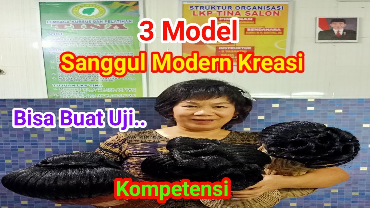 Sanggul Modern Kreasi//3 Model. - YouTube