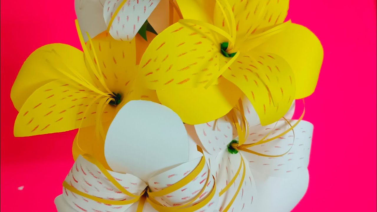 | Alstromeria ( Peruvian lily ) | paper flowers | - YouTube