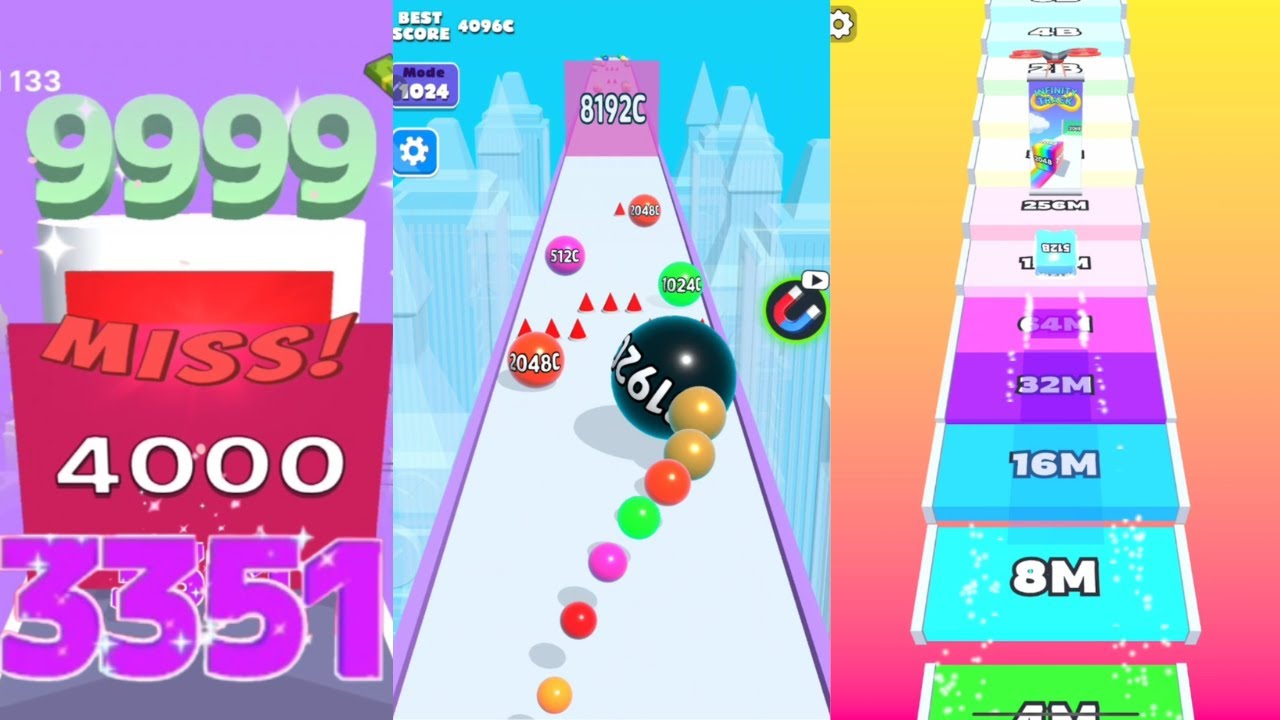 New York Adventure-Jelly Run 2048 vs Number Ball Blend Challenge 8192C ...