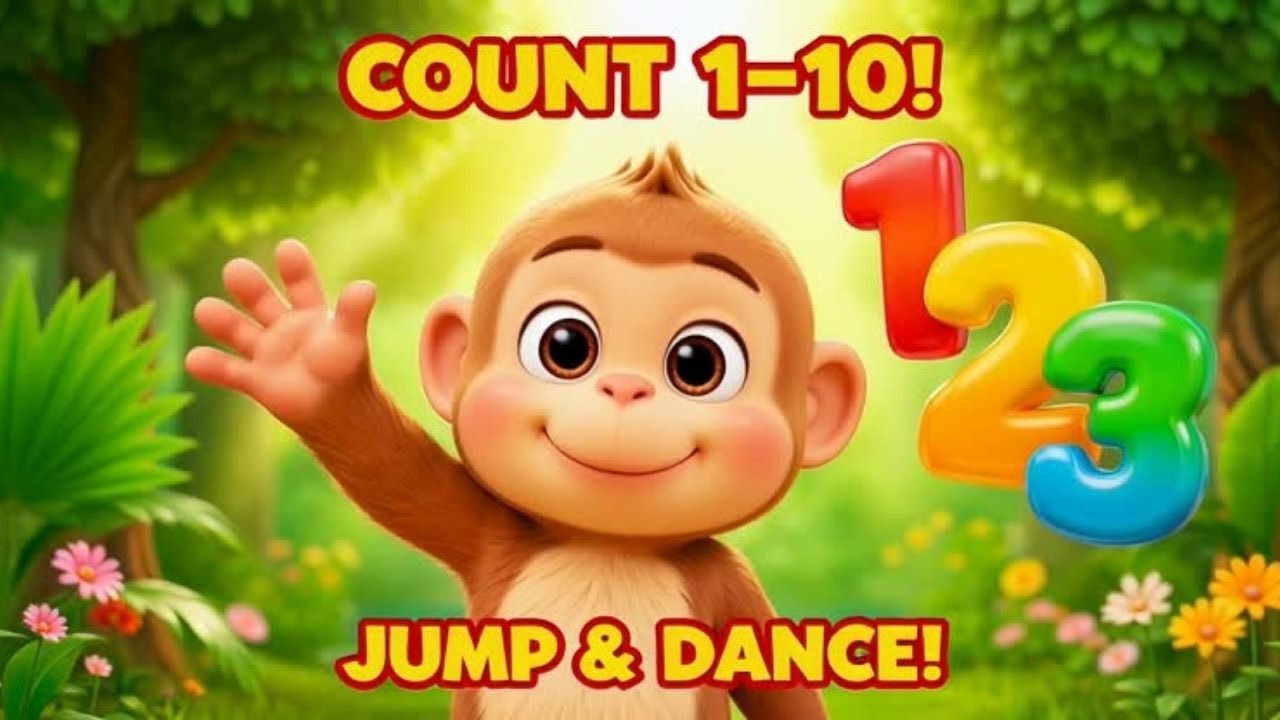 Chiku Counting Dance 🐒 | Learn Numbers 1 to 10 | Hindi English Kids ...