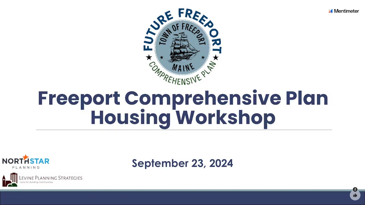 Freeport Comprehensive Plan Housing Workshop: 9-23-24 - YouTube