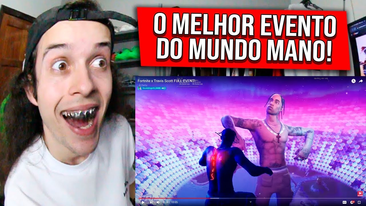 REAGINDO a TRAVIS SCOTT FORTNITE SHOW COMPLETO (Full Event) - REACT ...