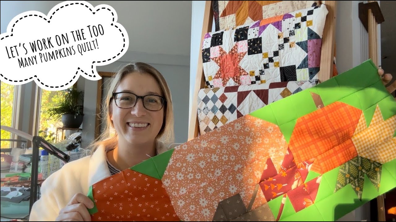 Making progress on the Too Many Pumpkins Quilt, Quilt Guild Challenge ...