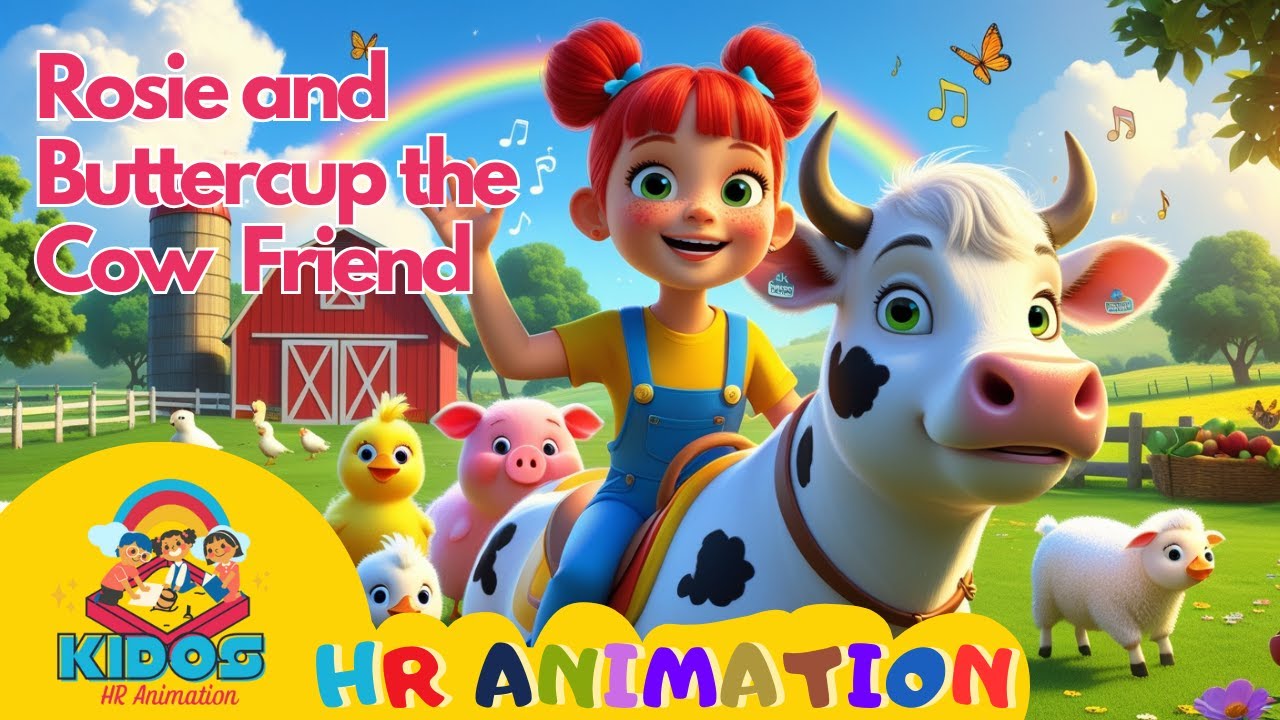 Rosie and Buttercup the Cow Friend | Nursery Rhymes | kids song | Cow ...
