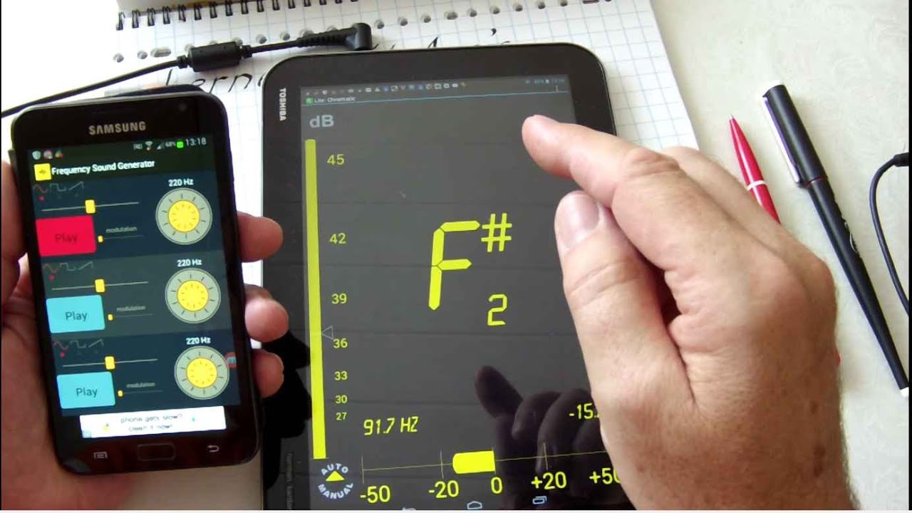 W_0093 Lernen mit Apps =Töne =Da Tuner + Frequenz Generator - YouTube