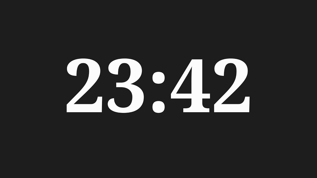23 Minutes 42 Seconds Timer - YouTube