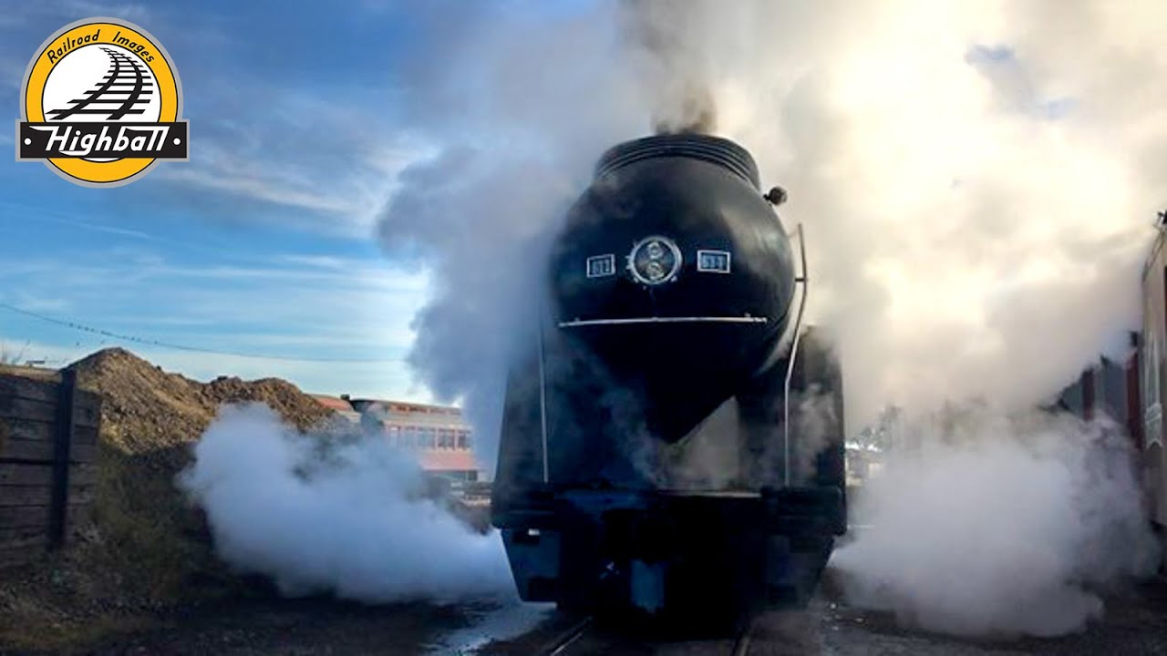 N & W 611 Steam Locomotive Up Close and Simmering! - YouTube