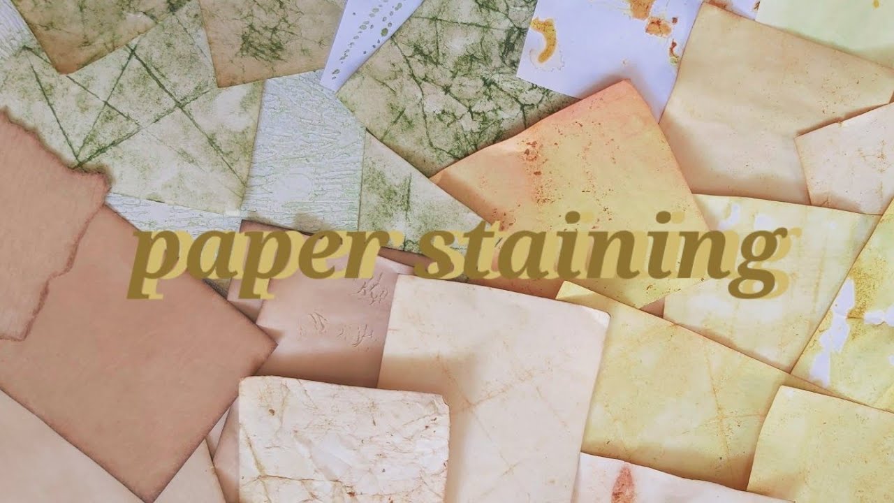 DIY Organic color paper staining (easy) - YouTube