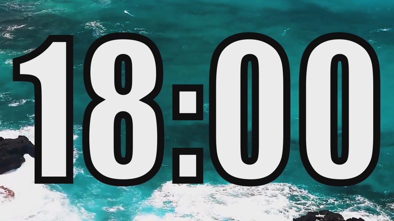 18 minute timer with Calm and Soft Music and sea in the background ...