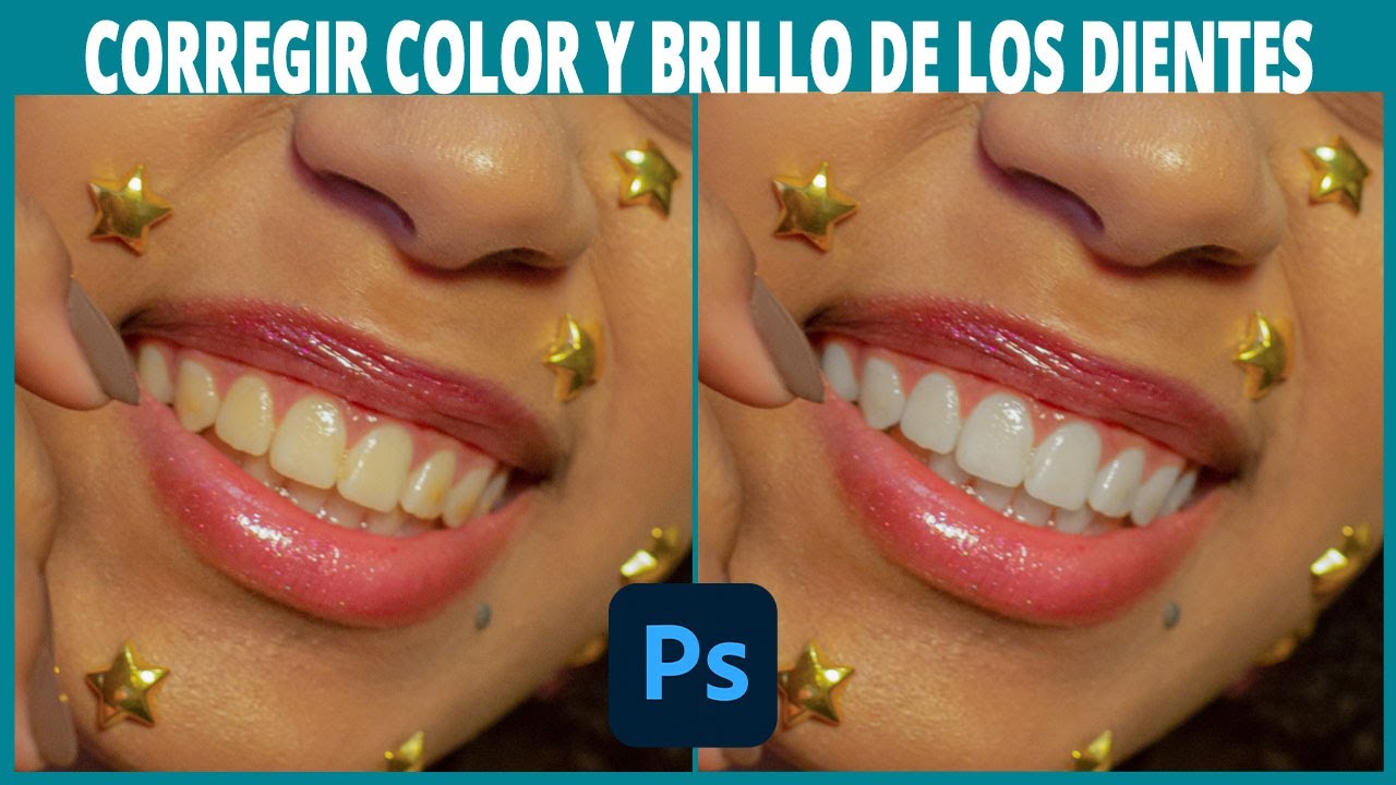 Aclarar color y brillo de los dientes con Photoshop - YouTube