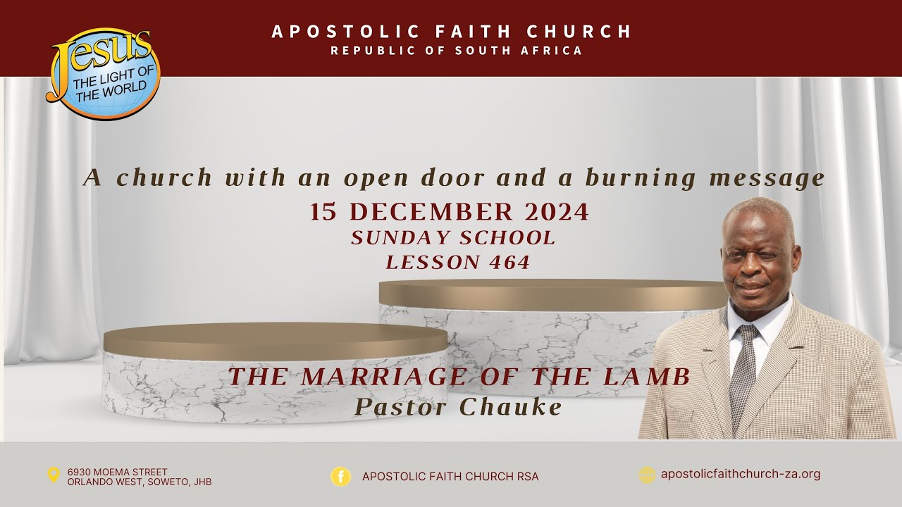 The Apostolic Faith Church-RSA | SOWETO | 08.12.2024 | Pastor Chauke ...