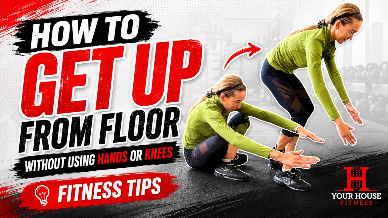 How To Get Up From Floor Without Using Hands or Knees - YouTube