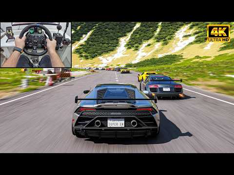 Lamborghini Huracán EVO VS Supercars - Forza Horizon 6 | Logitech G923 Steering Wheel