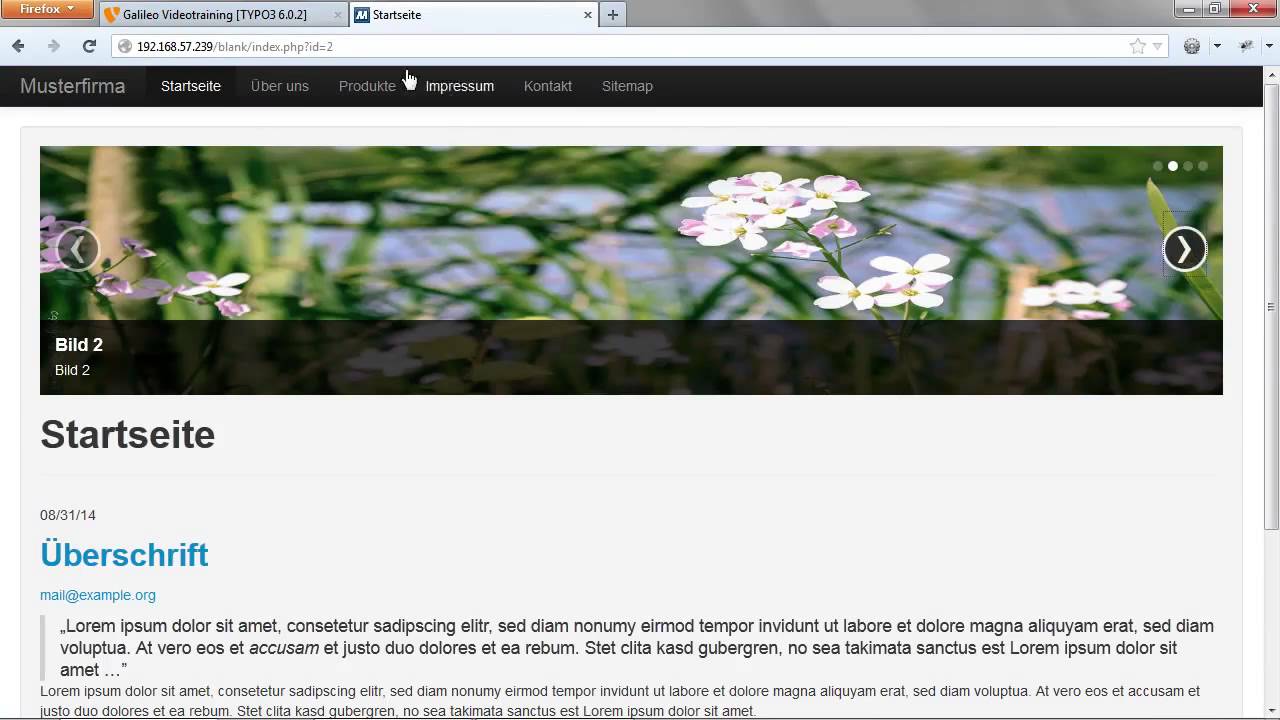 Einen Titelbild-Slider erstellen - TYPO3 CMS 6 - YouTube