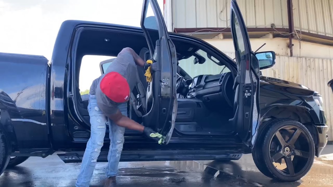 Ram 1500 gets detailed by Spic and Span Mobile Detail Car Wash - YouTube