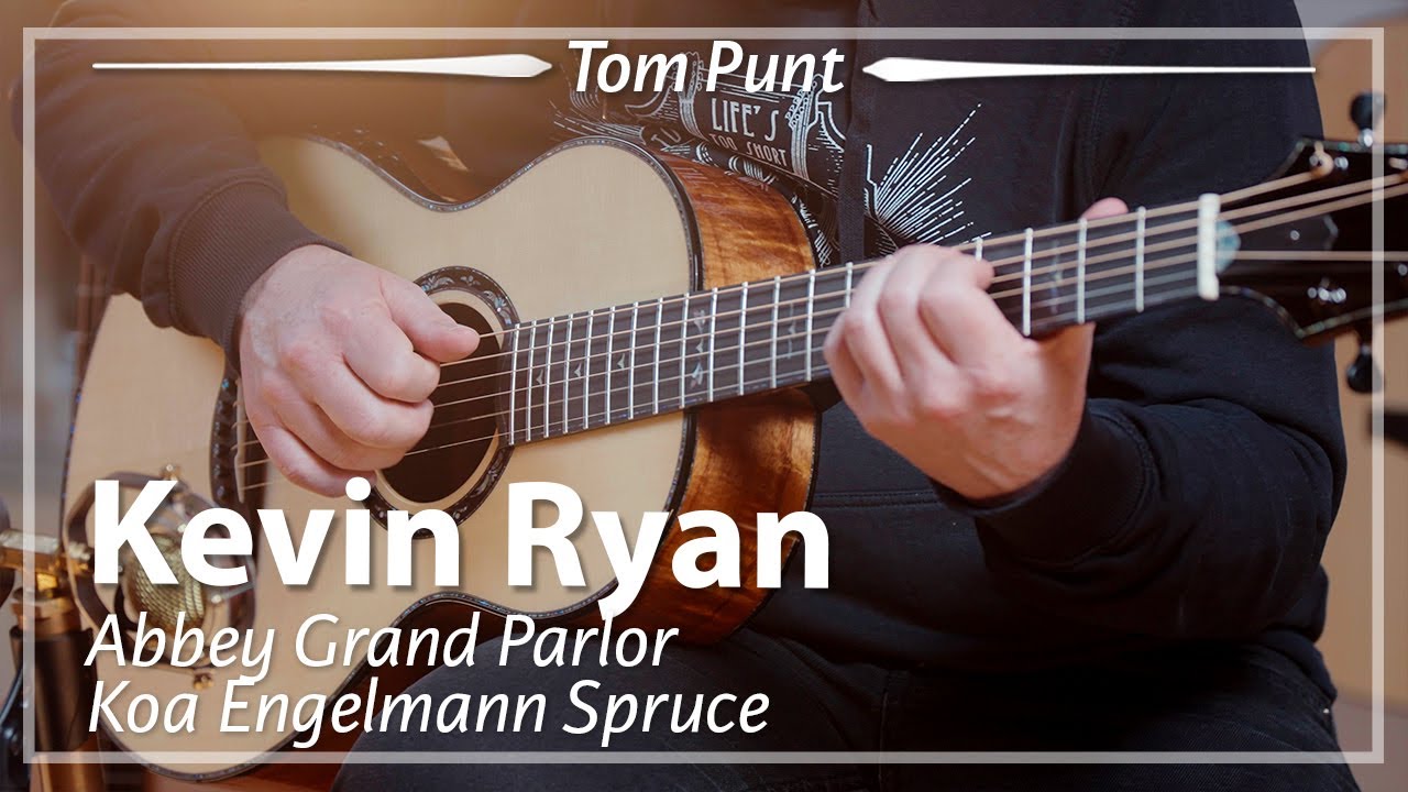 Kevin Ryan Abbey Grand Parlor Koa Engelmann Spruce played by Tom Punt | Demo - YouTube