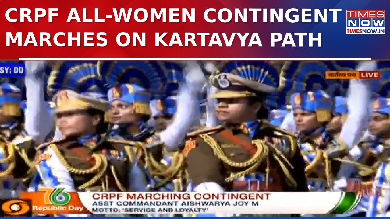 CRPF's All-Women Contingent Showcases 'Nari Shakti' On Kartavya Path During Republic Day - YouTube
