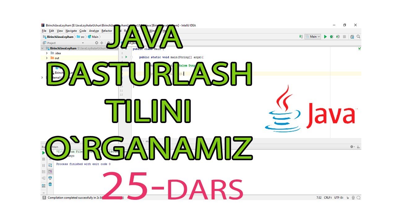 Java Dasturlash Tilidan Darslar 25 Tostring Metodini Tatbiq Qilamiz Youtube