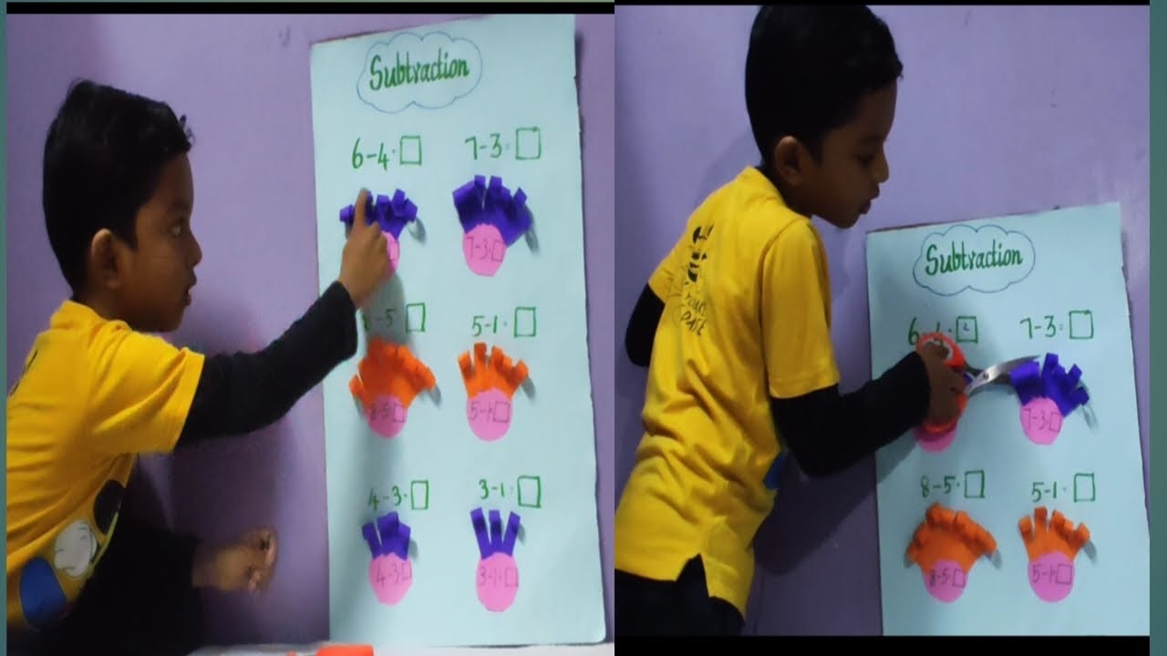 Simple subtraction activity|| Activity based subtraction for kids ...