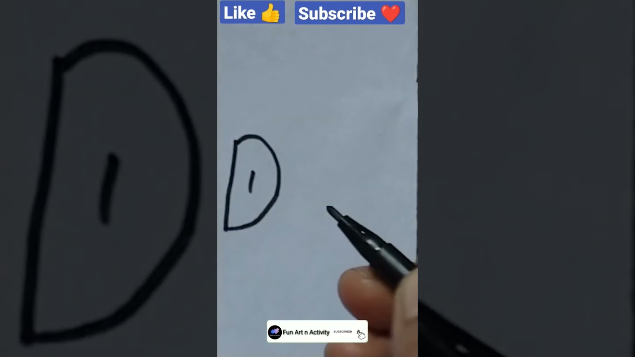 DRAWING A BUBBLE LETTER D ️ | Lettering | DOODLE ART | HOW TO DRAW A ...