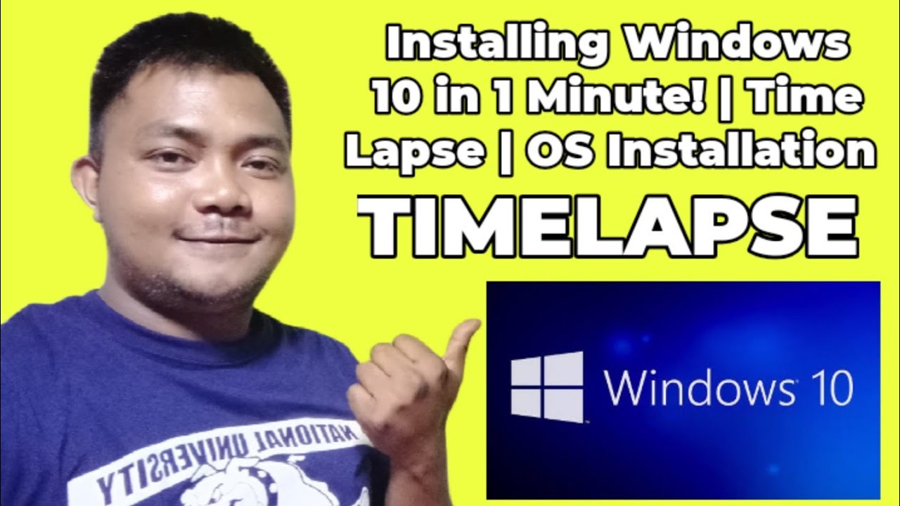 Installing Windows 10 in 1 Minute | Time Lapse - YouTube