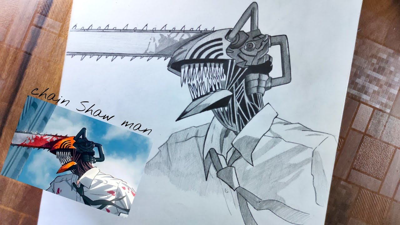 How to draw ️chainsaw man "denji" step by step|| complete tutorial ...