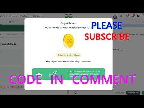 GFG POTD 29/03/2025 IN C++ MOST IMPORTANT INFORMATION | CODE IN COMMENT ...