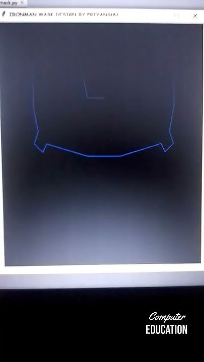 Iron man mask design using python turtle 🐢 graphics || #shorts #python # ...