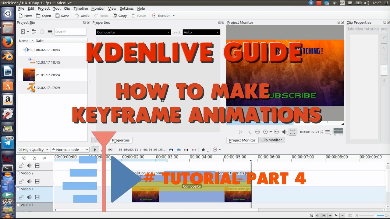 Keyframe Animation Tutorial - Kdenlive 2017 - YouTube