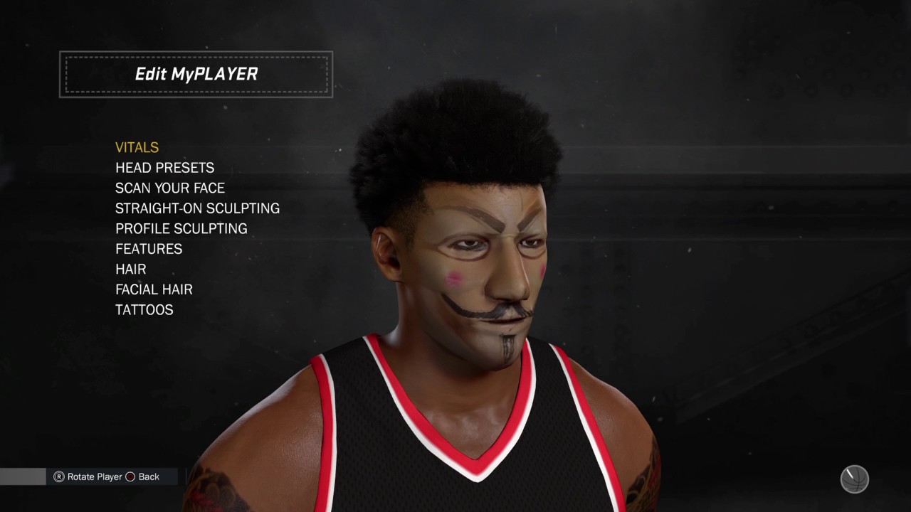 NBA 2K17 face scan vendetta mask|how to look funny in park - YouTube